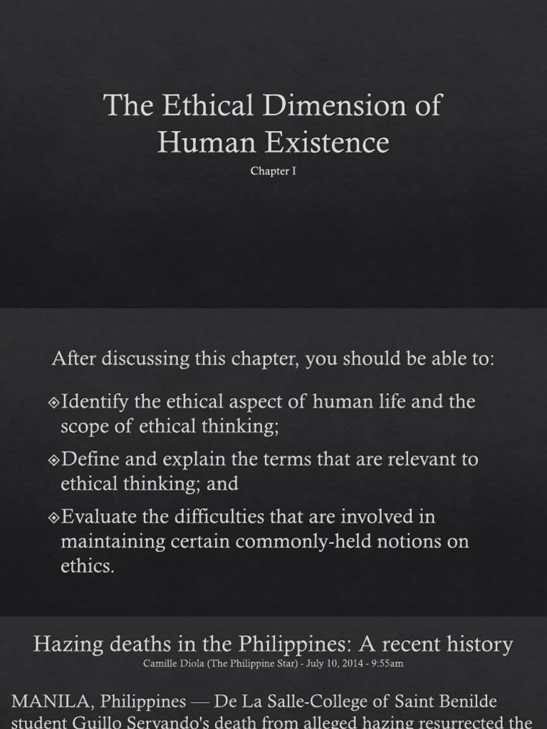 3 Ethical Dimension of Human Existence PDF | PDF