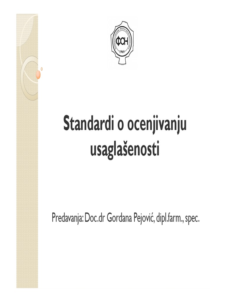 05 Standardi o Ocenjivanju Usaglasenosti | PDF