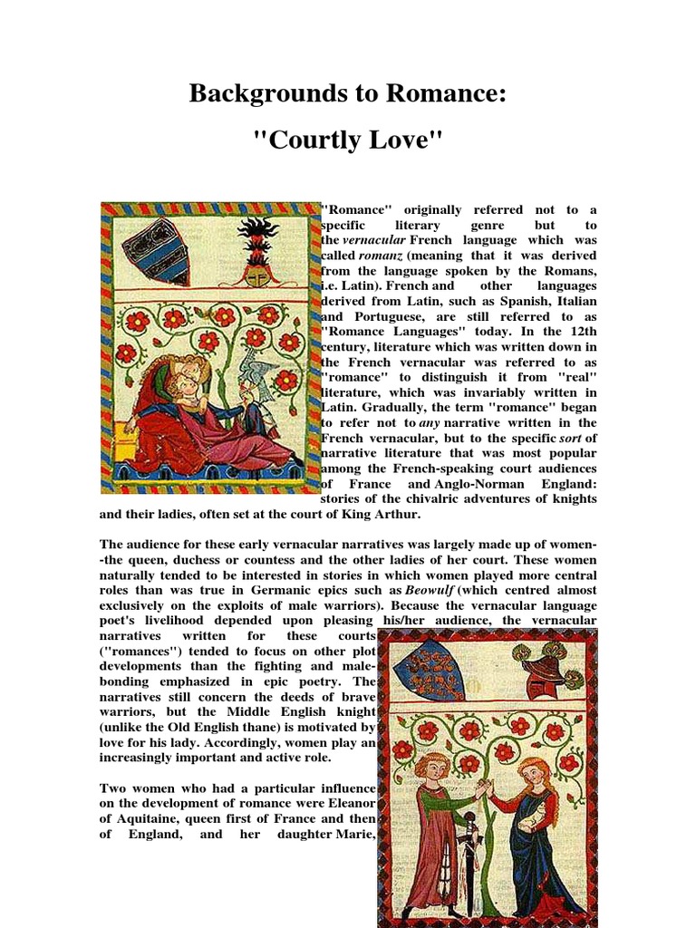 Understanding Courtly Love in Romance | PDF | Chivalric Romance | Poetry