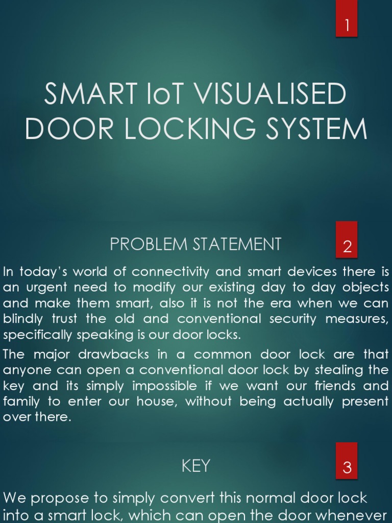 Smart Door Lock System | PDF | Databases | Cloud Computing