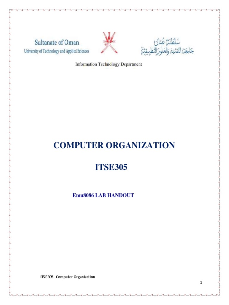 ITSE305-ComputerOrganization-emu8086 LAB Manual PDF | PDF | Array Data Structure | Computer ...