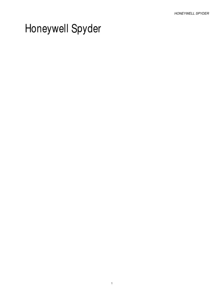 Honeywell Spyder User Guide PDF | PDF | Java Virtual Machine | Computer ...