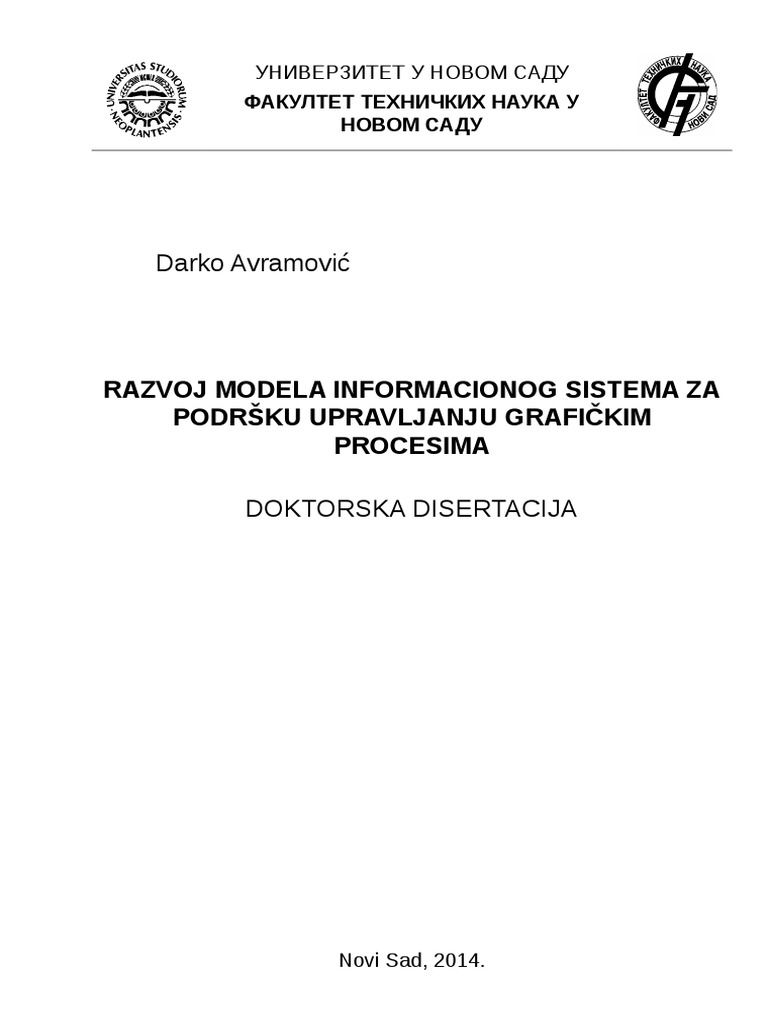 Disertacija PDF | PDF