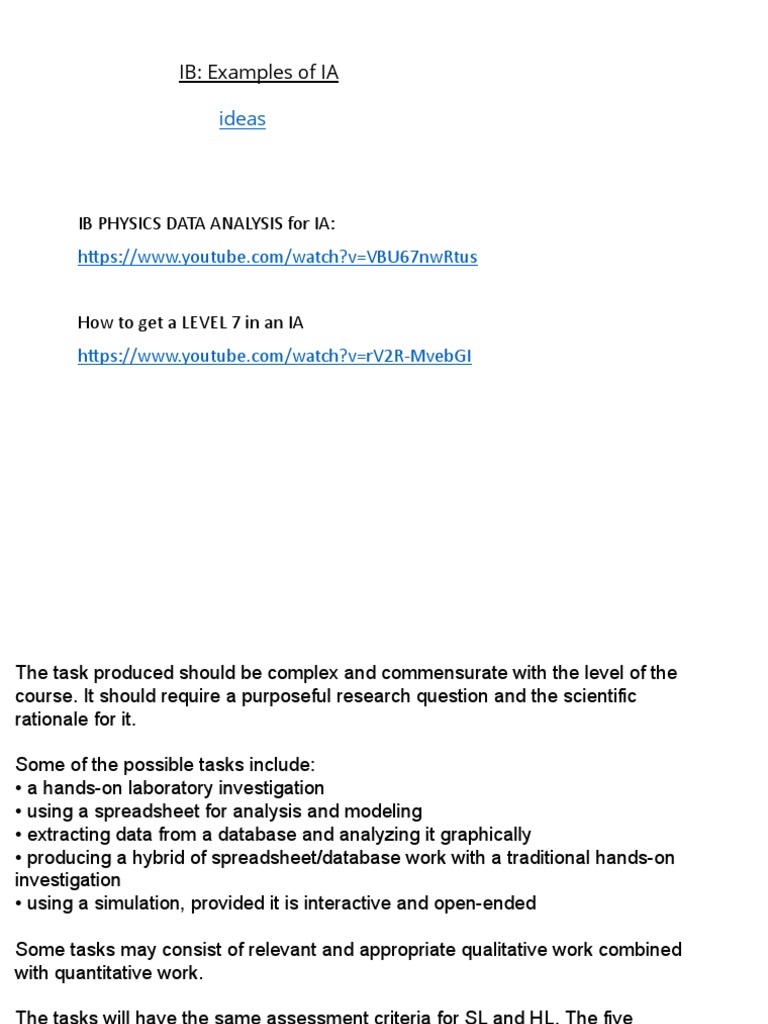HOW To DO An IA | PDF | Spreadsheet | Mathematical Model