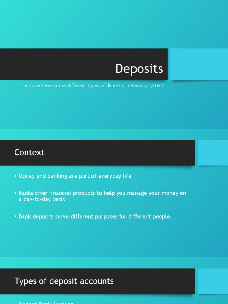 Types of Bank Deposit Accounts Explained | PDF | Law