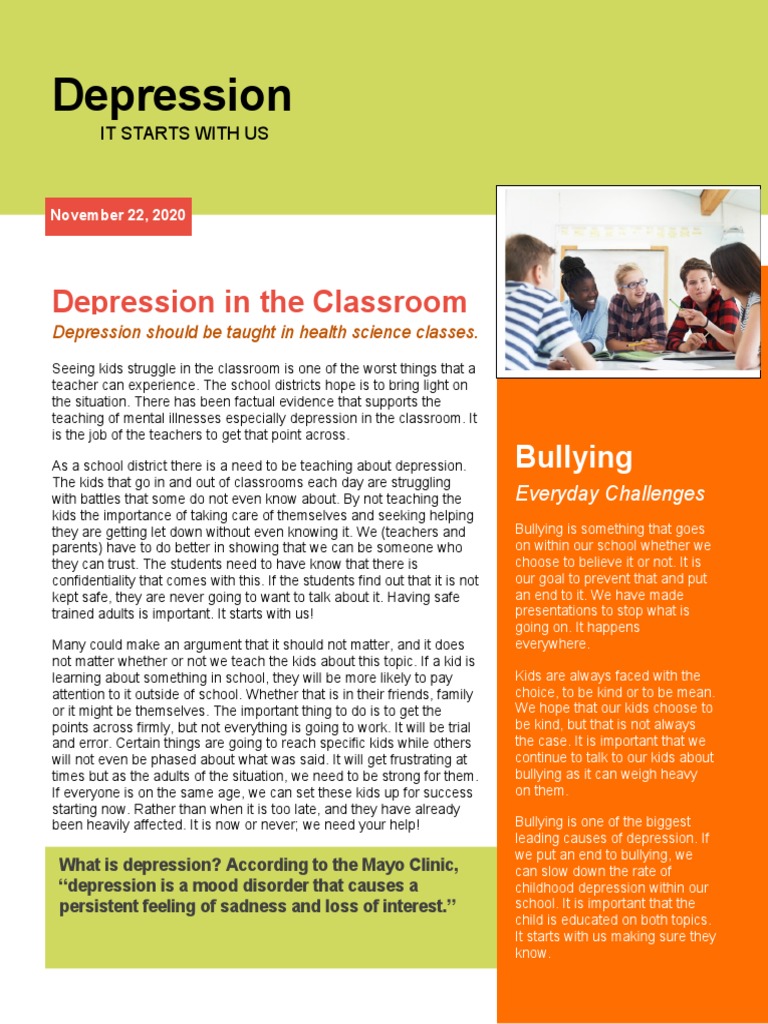 Depression-English Comp | PDF | Major Depressive Disorder | Mental Disorder