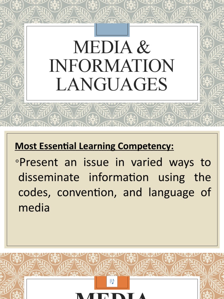 Media & Information Languages | PDF | Code | Genre