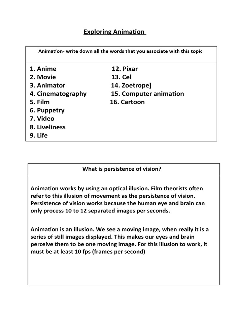 Exploring Animation | PDF
