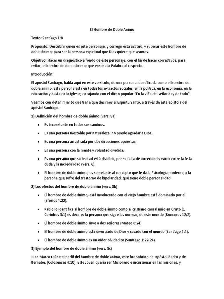 El Hombre de Doble Animo | PDF | Bernabé | Pablo el apóstol