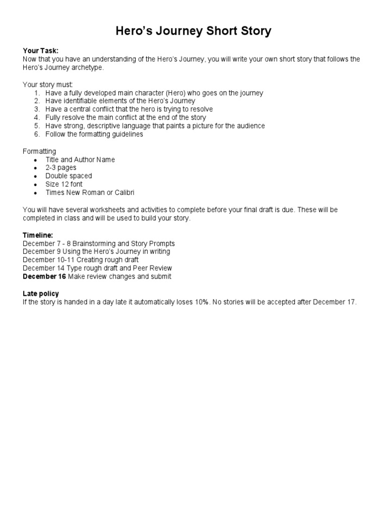 Short Story Assignment | PDF | Hero | Human Communication