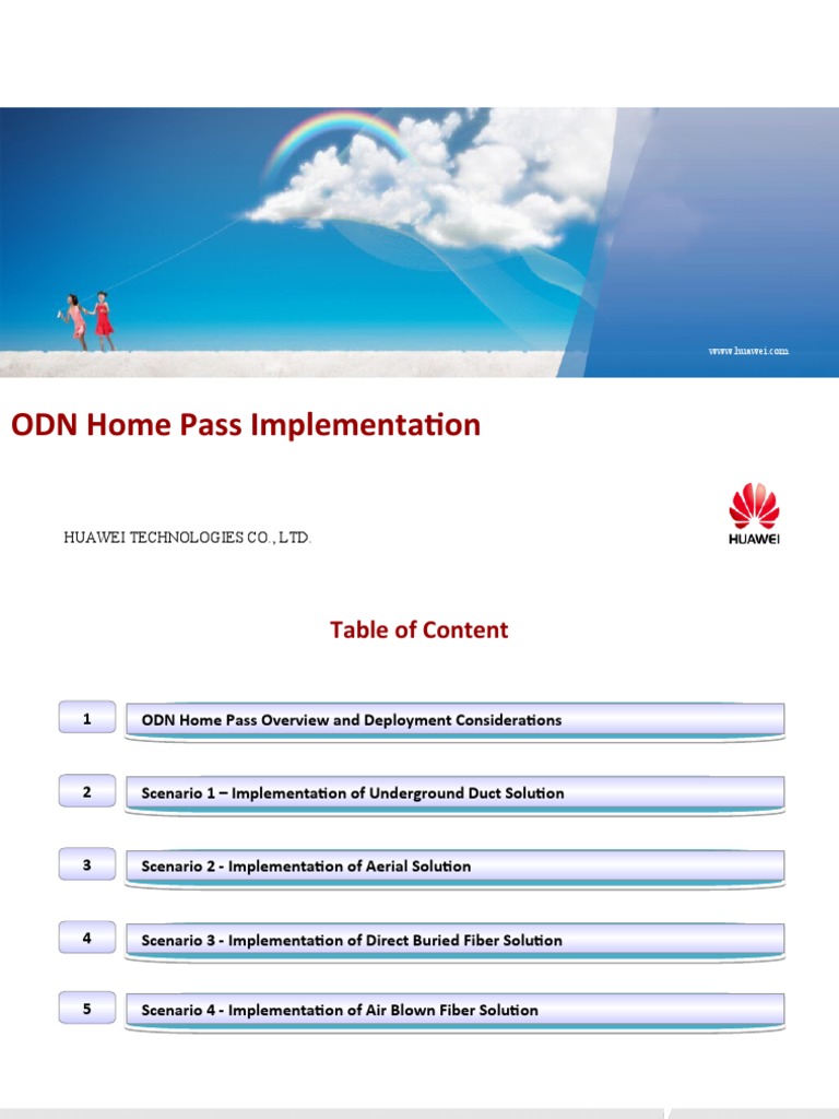 07-Aerial Fiber Optical Cable Solution - ODN Home Pass Implementation ...