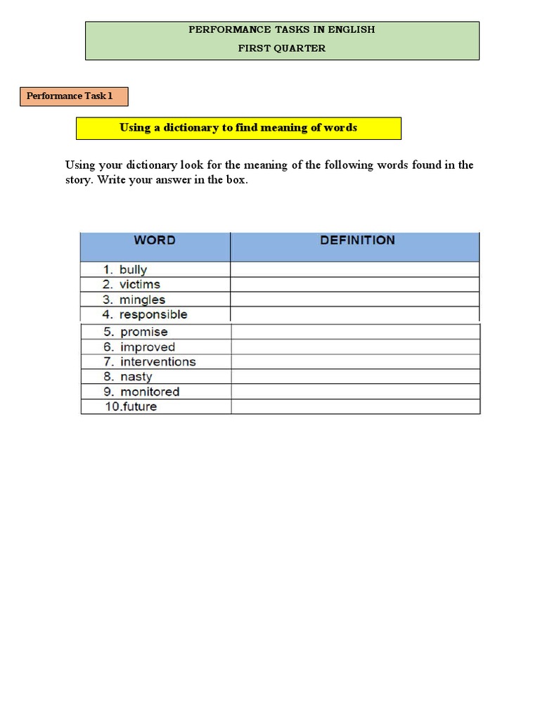 Using A Dictionary To Find Meaning of Words | PDF
