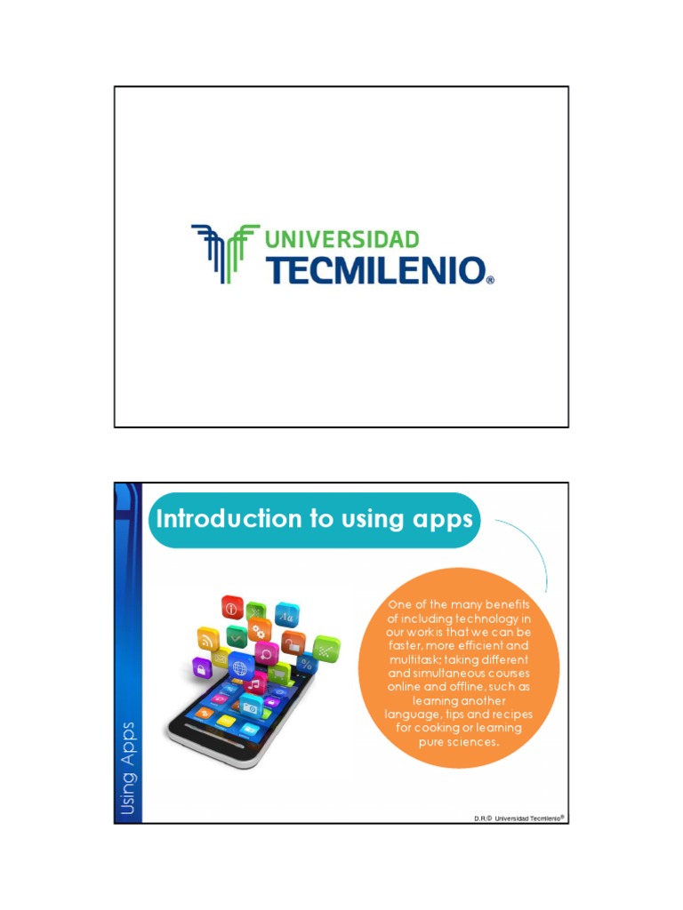 Introduction To Using Apps: Universidad Tec Milenio © Todos Los Derechos Reservados | PDF ...
