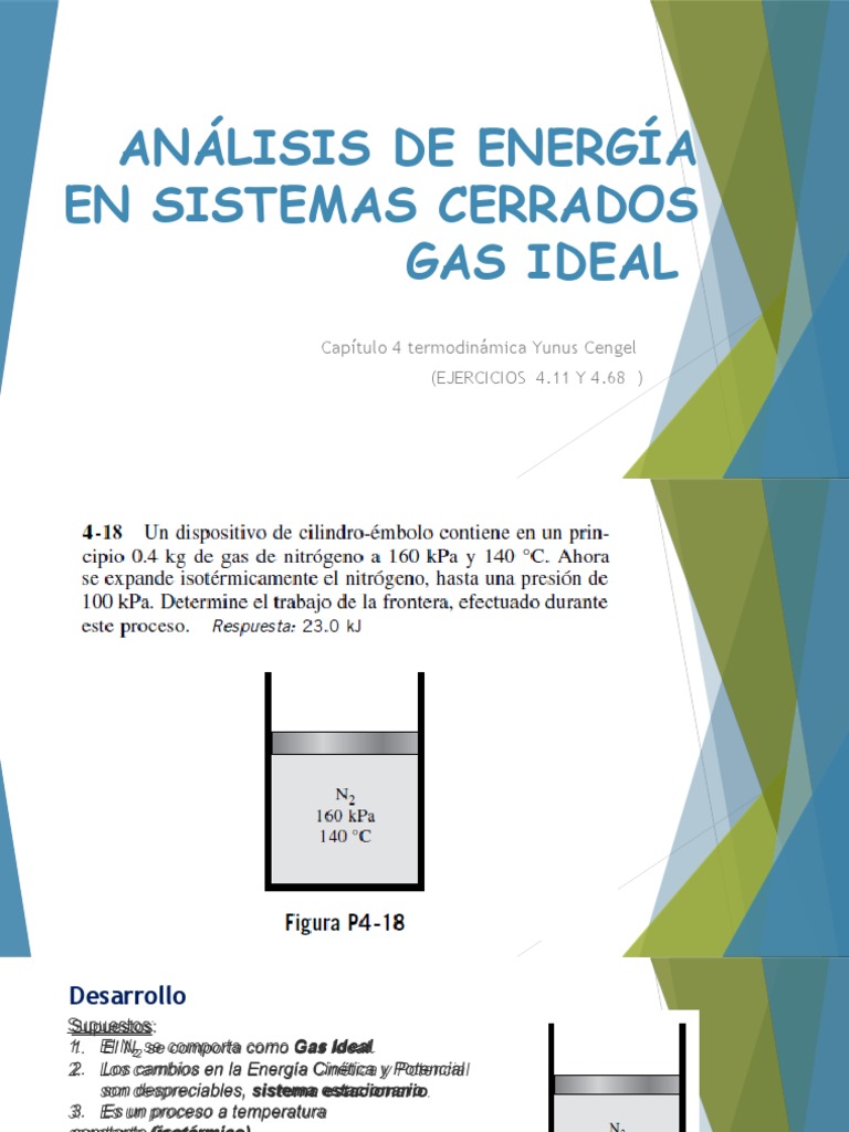Análisis de Energía en Sistemas Cerrados, 2 | PDF | Gases | Mecanica clasica
