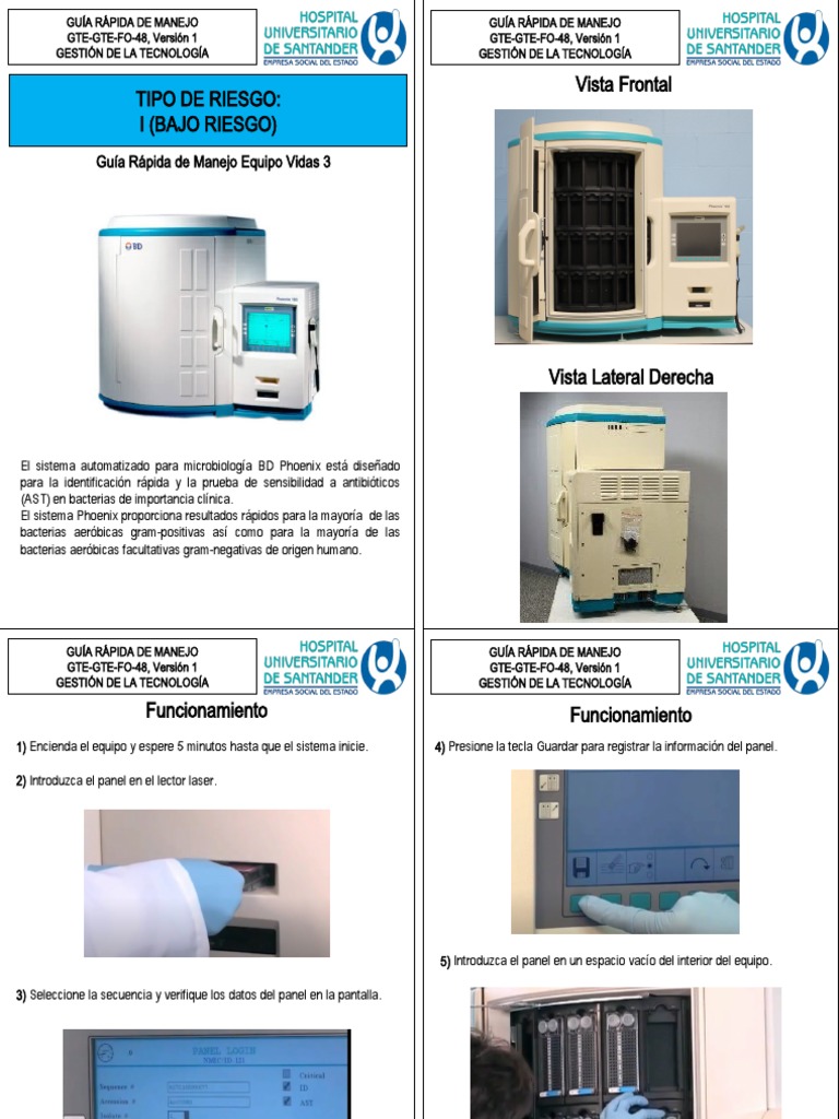 Guía Rápida de Manejo BD Phoenix 100 | PDF | Residuos | Especialidades ...