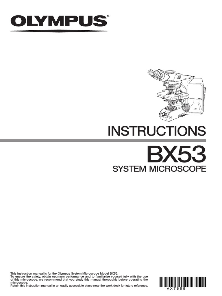 Olympus BX53 Microscope Instruction Manual | PDF | Aperture ...