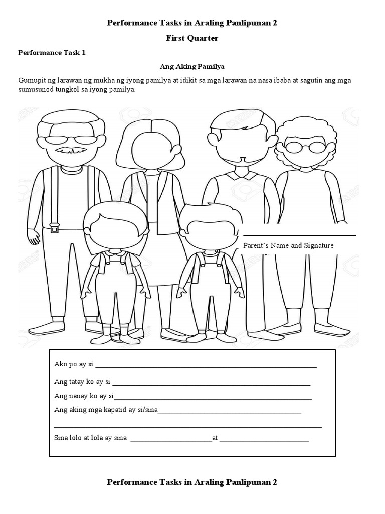 Performance Tasks in Araling Panlipunan 2-123 | PDF