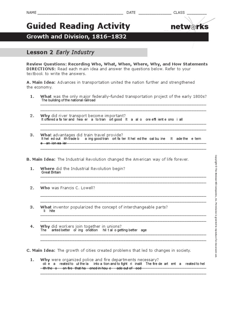 Chapter 5 Lesson 2 Guided Reading | PDF | Economies | Business