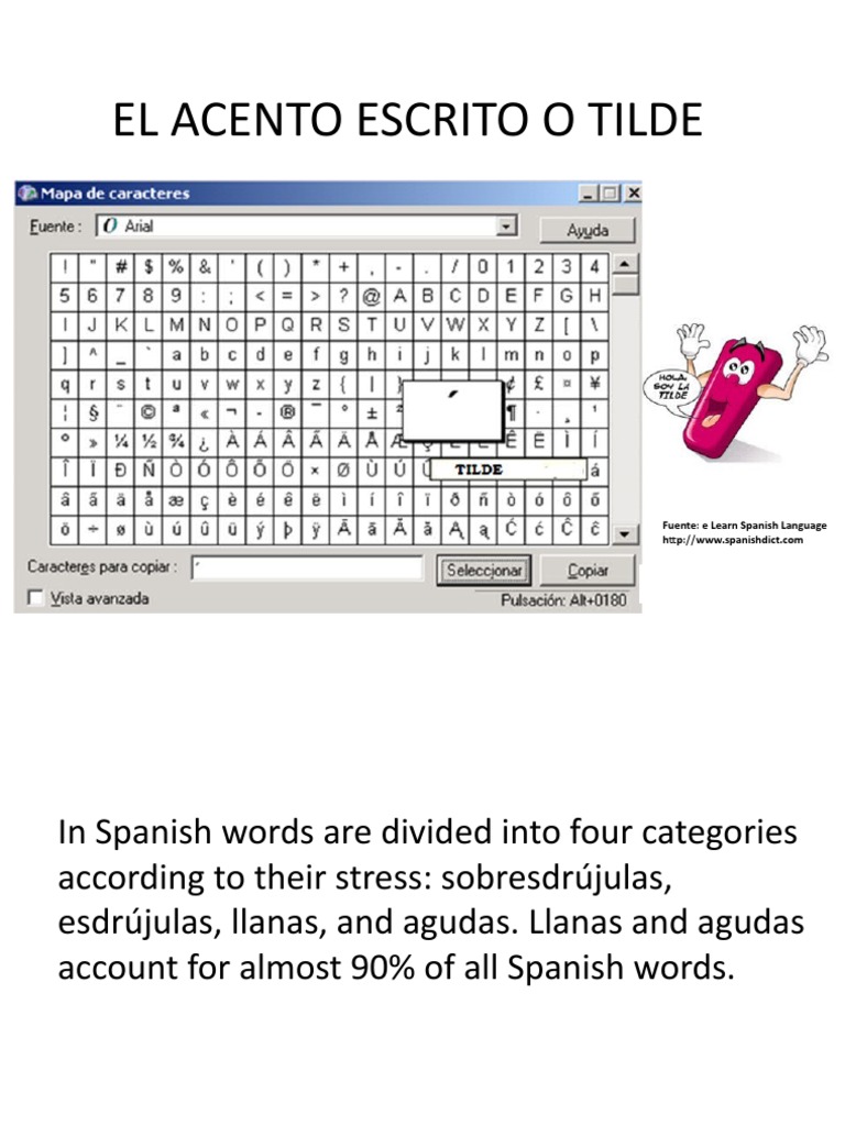 EL ACENTO ESCRITO O TILDE - PPSX | PDF | Stress (Linguistics) | Syllable