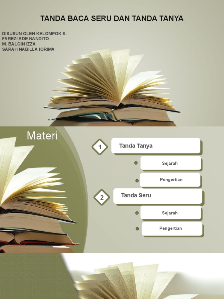 Tanda Baca Seru Dan Tanya Kelompok 6 | PDF