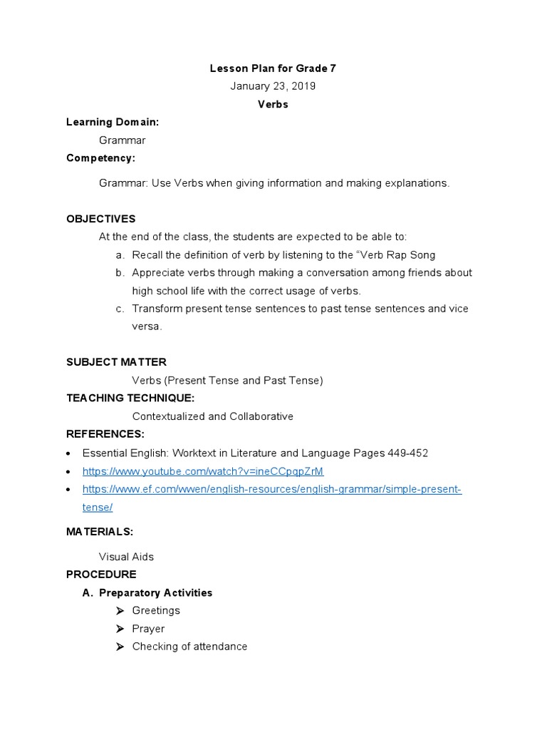 LP - Verbs | PDF | Grammatical Tense | Verb