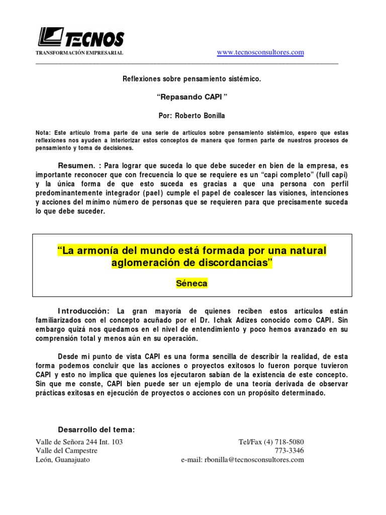 CAPI de La Metología Adizes | PDF | Toma de decisiones | Science