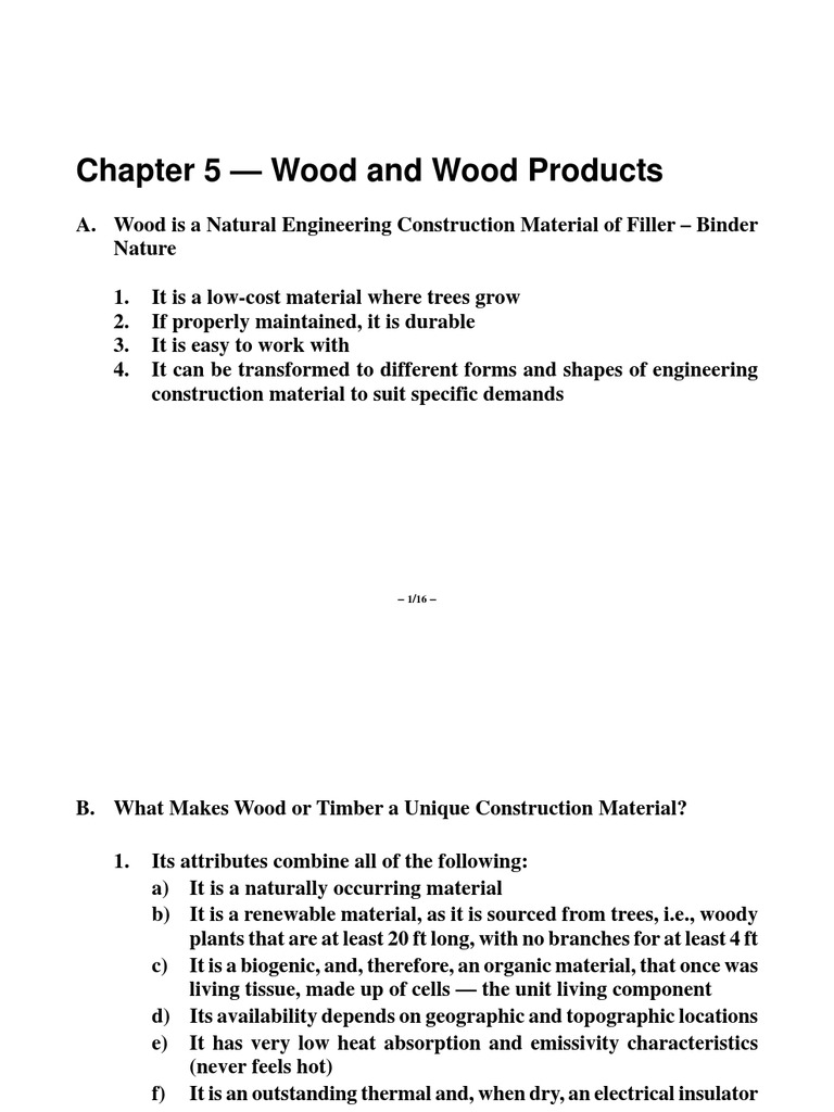 Chapter 5 Wood And Wood Products Pdf Wood Lumber