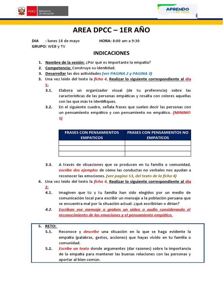 Indicaciones DPCC Web | PDF