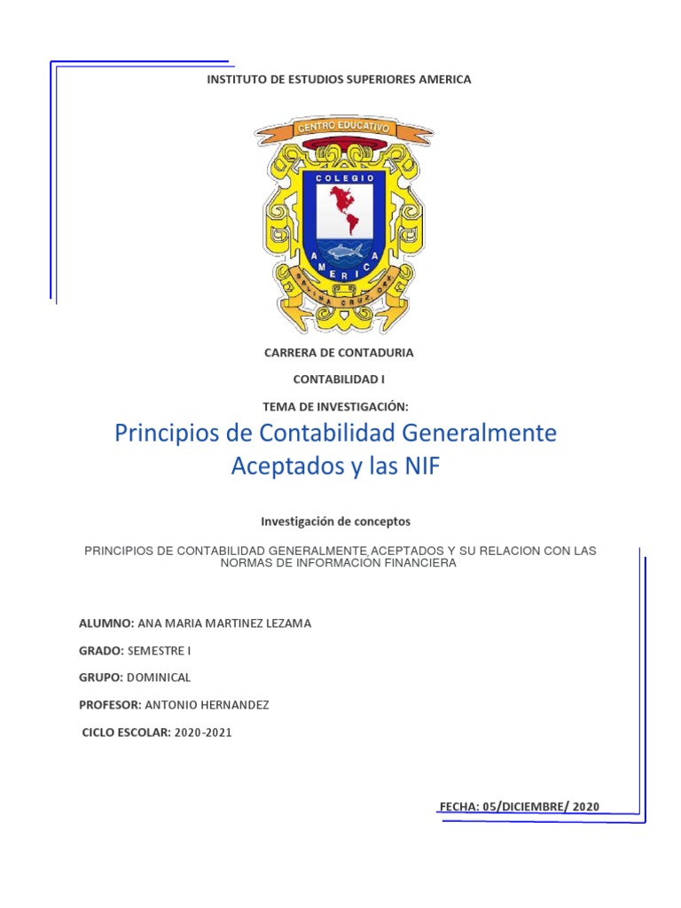 CONTABILIDAD - RELACION Y COMPARATIVA PCGA y Las NIF - 5 12 2020 1 PDF ...