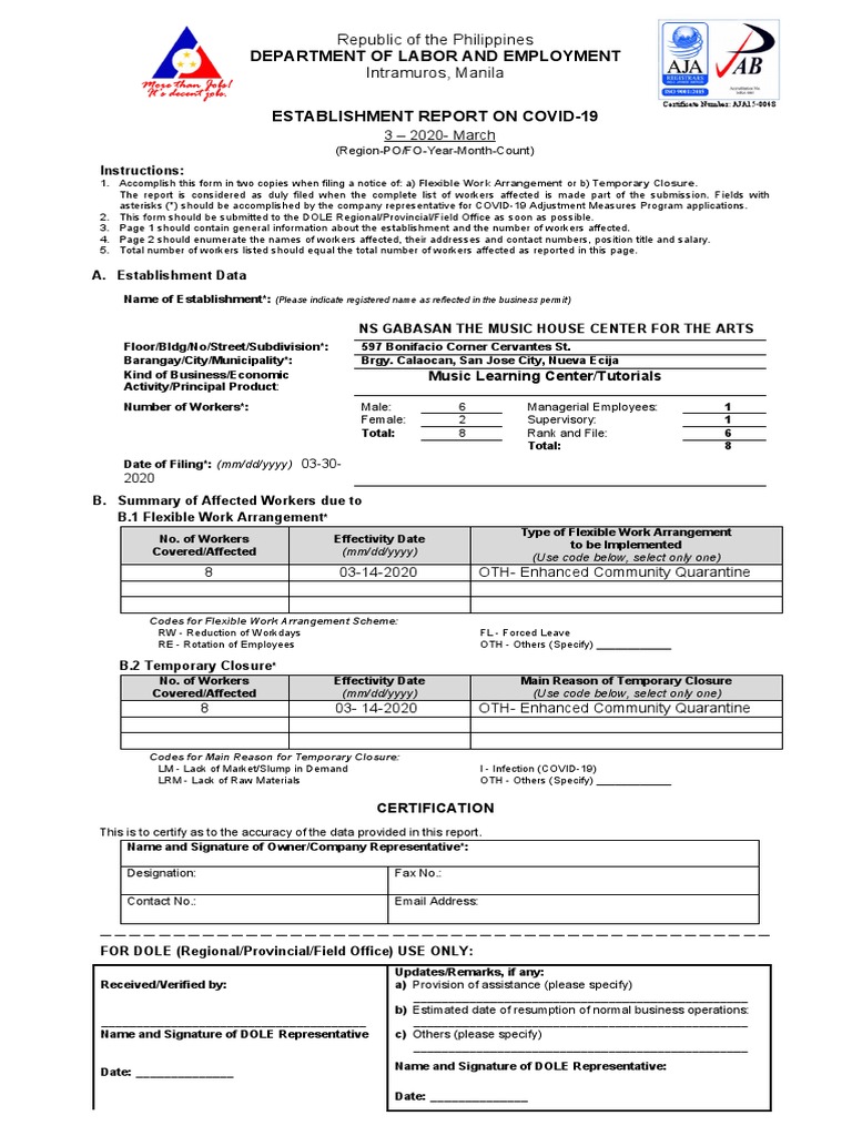 Department of Labor and Employment: 3 - 2020-March | PDF | Unemployment ...