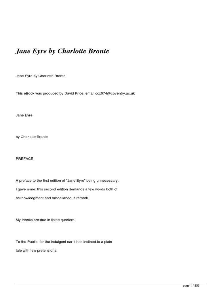 Jane Eyre PDF | PDF | Bed | Jane Eyre