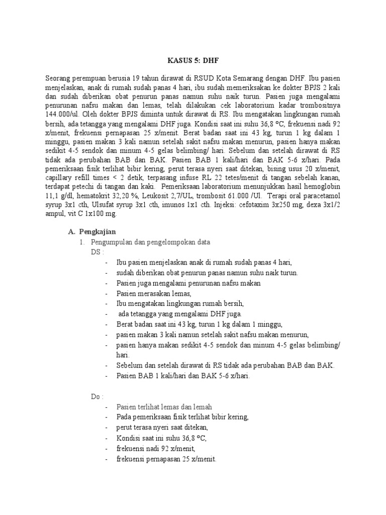 Kasus DHF | PDF | Kesehatan Holistik