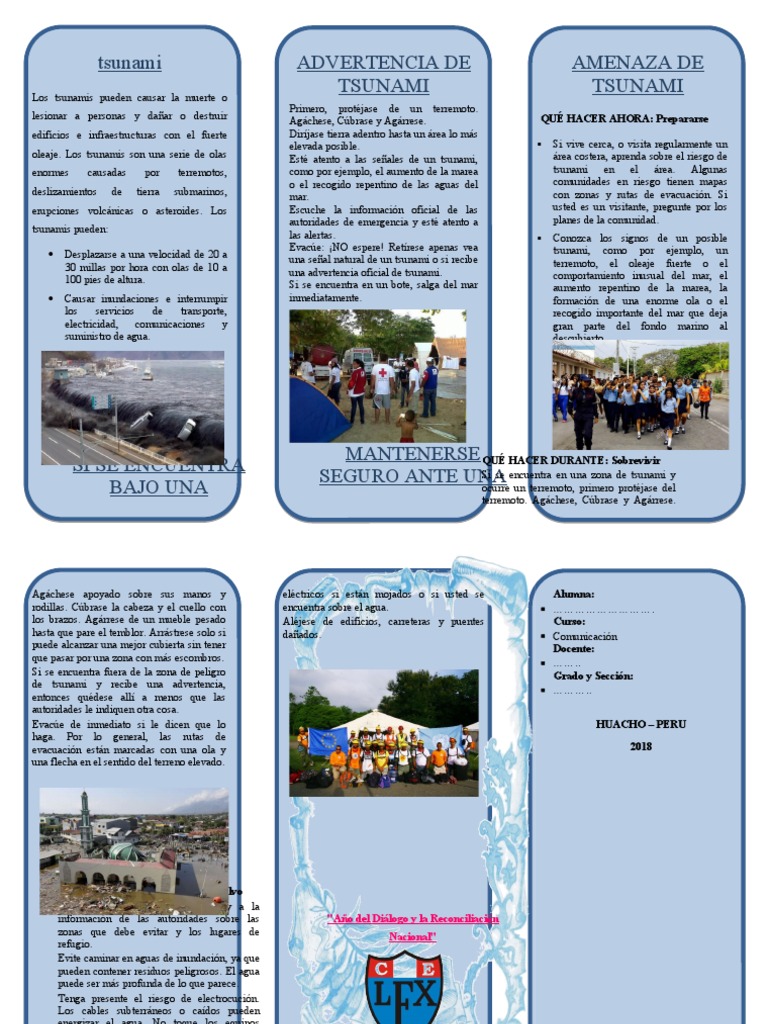 Prevención de Tsunamis para Niños | PDF | Tsunami | Peligros Naturales