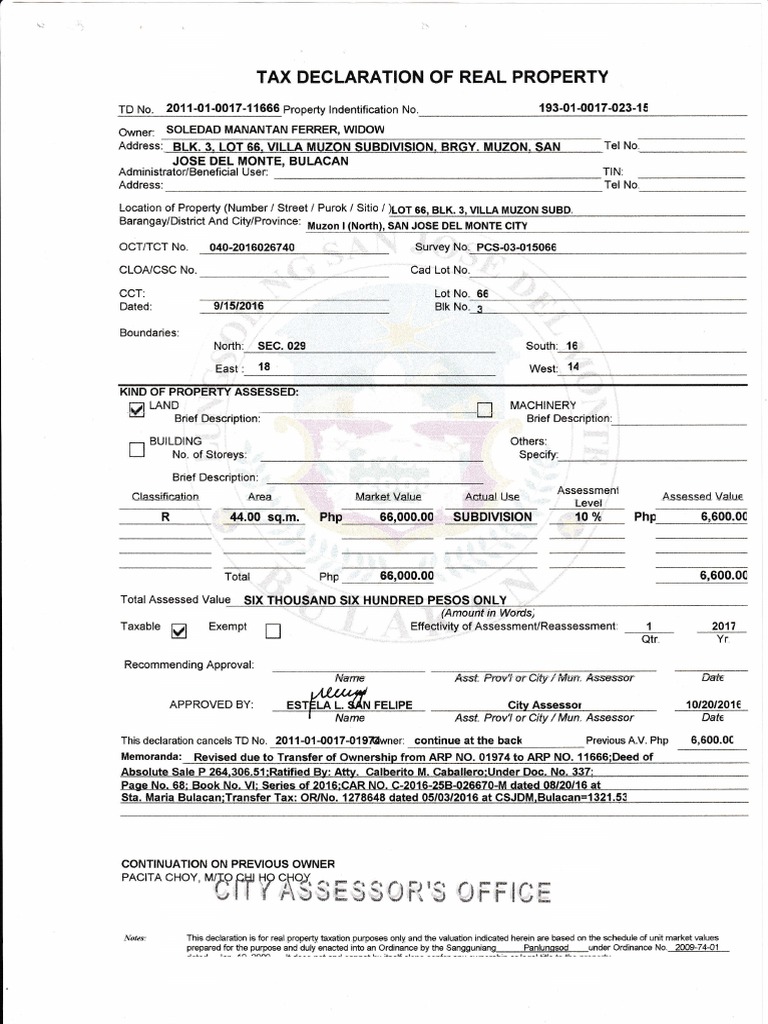 Tax Declaration of Real: Property | PDF | Economies | Government