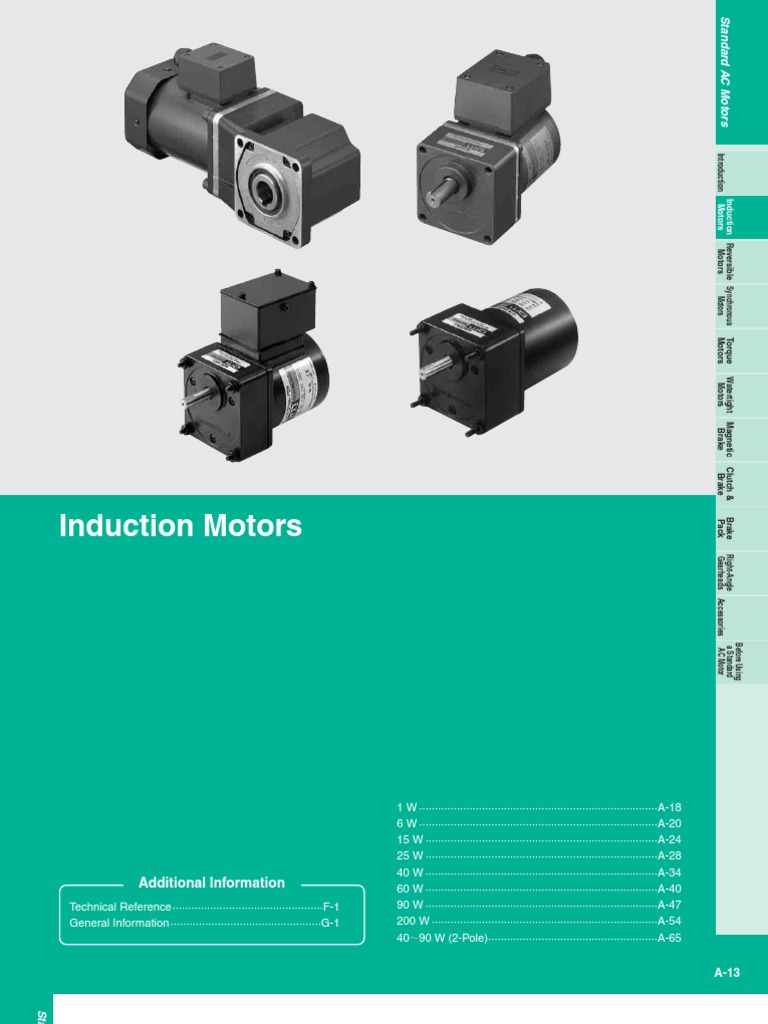 Induction Motors: Additional Information | PDF | Alternating Current ...