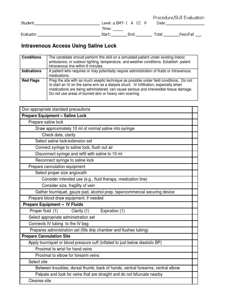 Saline Lock | PDF | Intravenous Therapy | Medical Equipment