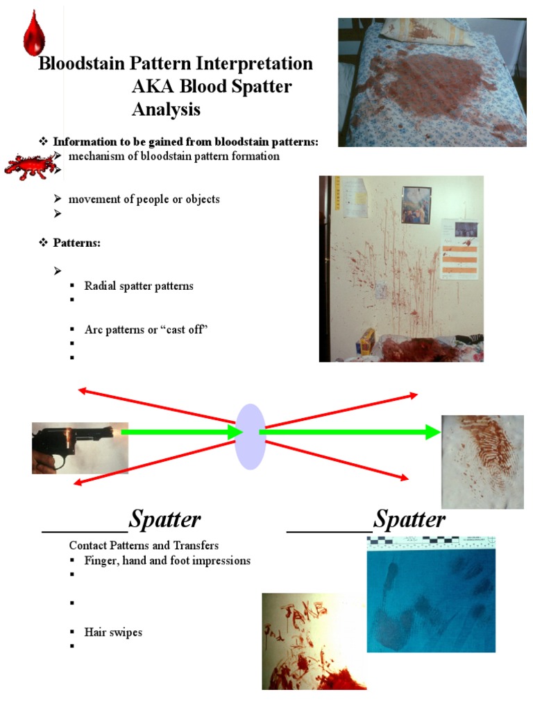 Spatter - Spatter: Bloodstain Pattern Interpretation AKA Blood Spatter ...