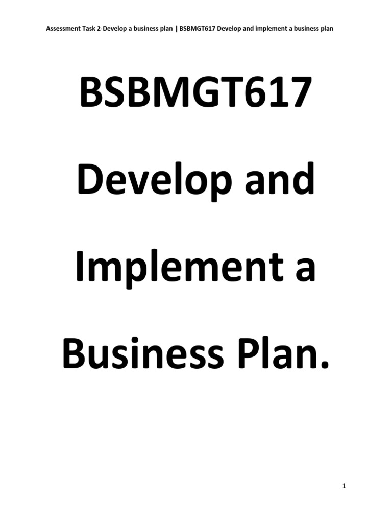 BSBMGT617 Develop and Implement A Business Plan | PDF | Retail | Regulation