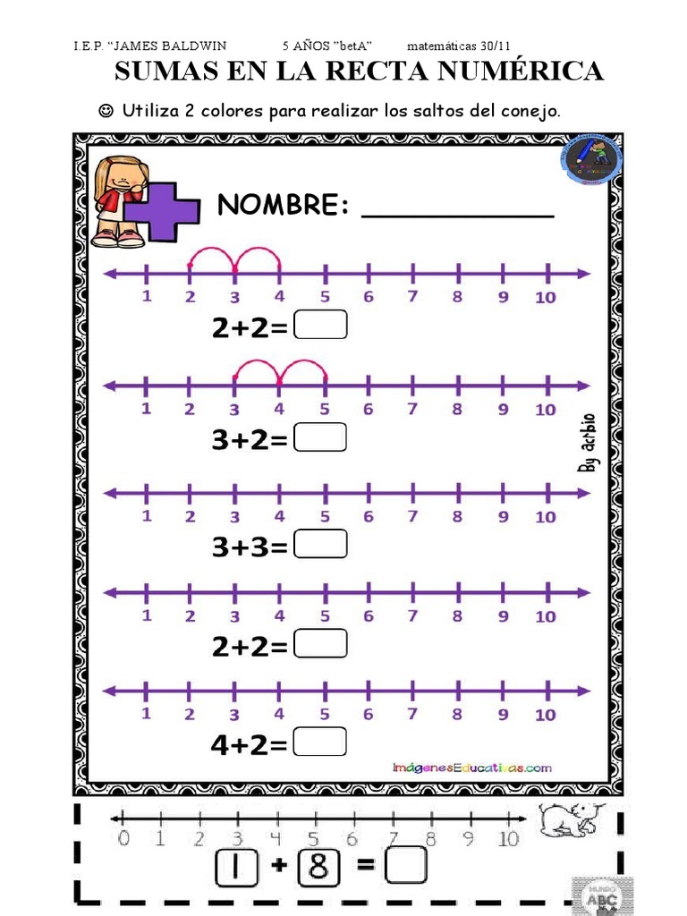 Sumas en La Recta Numerica | PDF