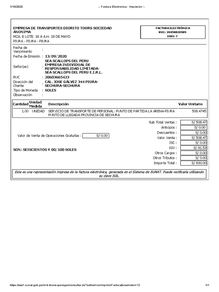 Factura 7 PDF | PDF | Servicios (economía) | Industrias de servicio