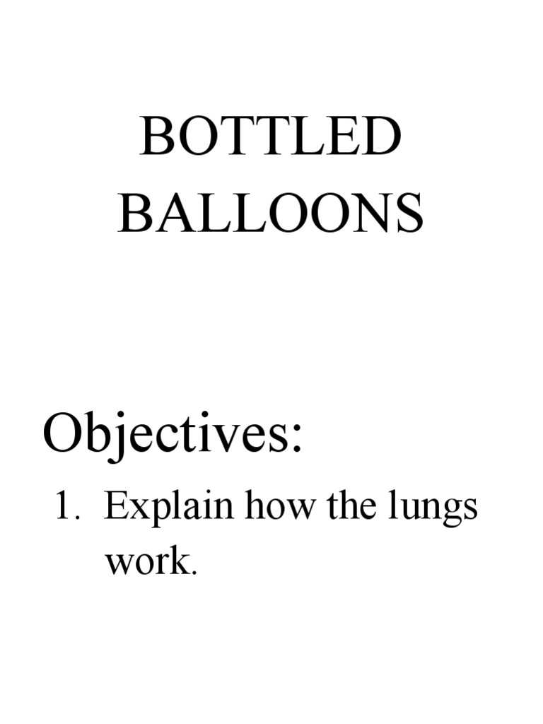Modeling Lung Function: How the Diaphragm and Balloons Demonstrate Gas ...