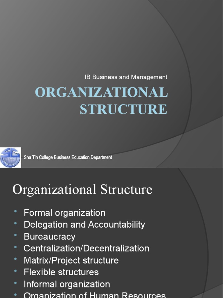 Organizational Structure: IB Business and Management | PDF ...