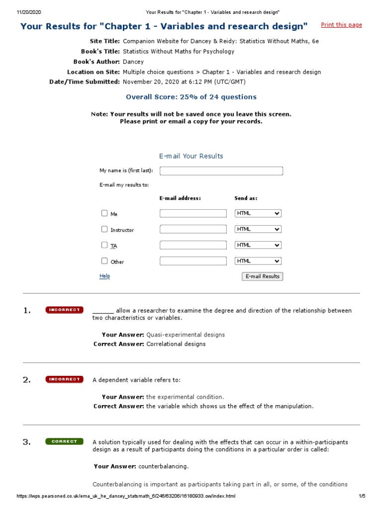 Multiple Choice Questions | PDF | Research Design | Experiment