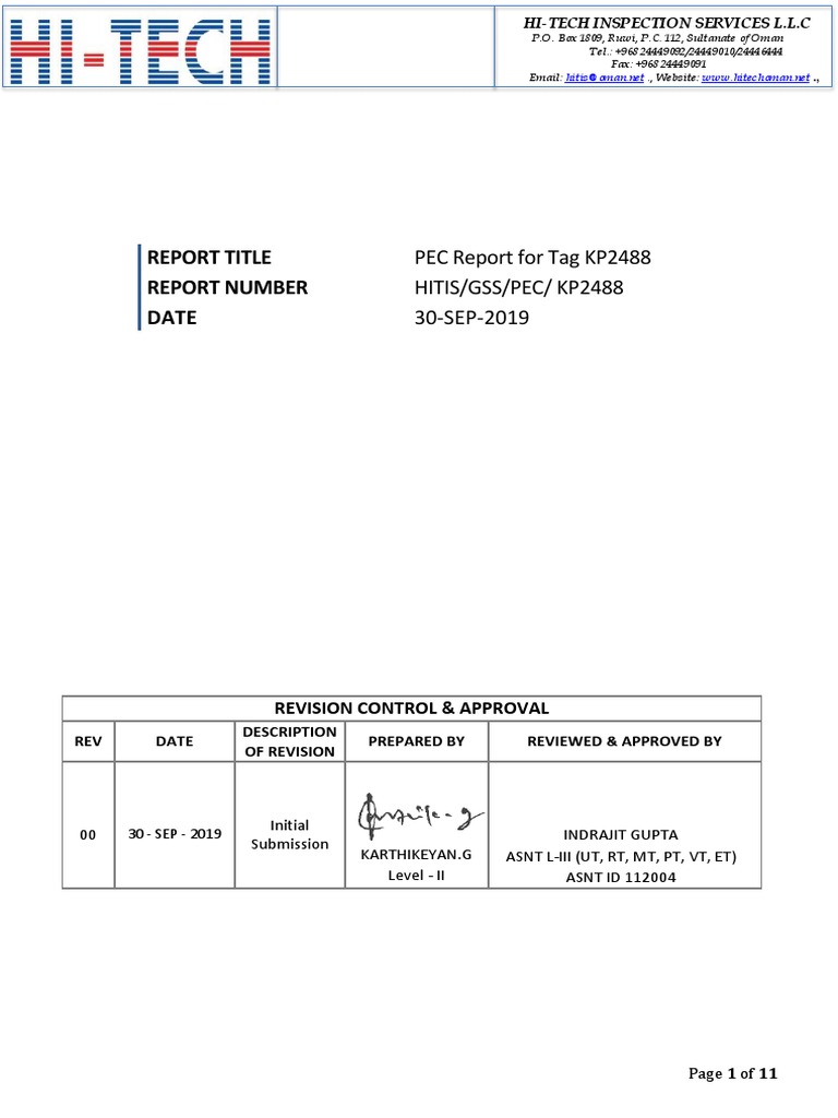 Pec Report KP2488 PDF | PDF | Pipe (Fluid Conveyance) | Corrosion