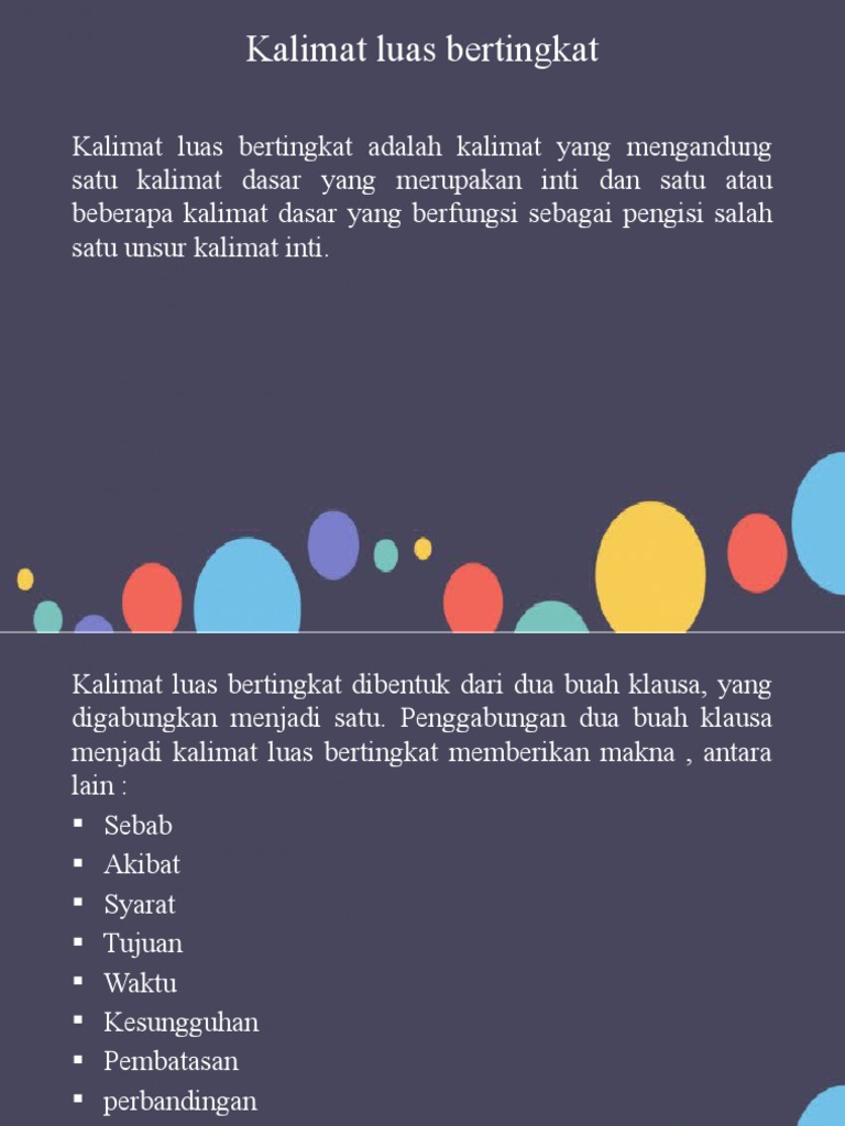 Analisis Kalimat Luas Bertingkat | PDF