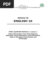 Quarter 1 - Module 2 - ENGLISH 10 | PDF | Learning | Causality