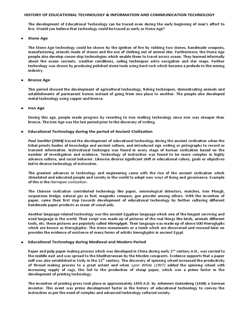 History of Educ - Tech | PDF | Educational Technology | Multimedia