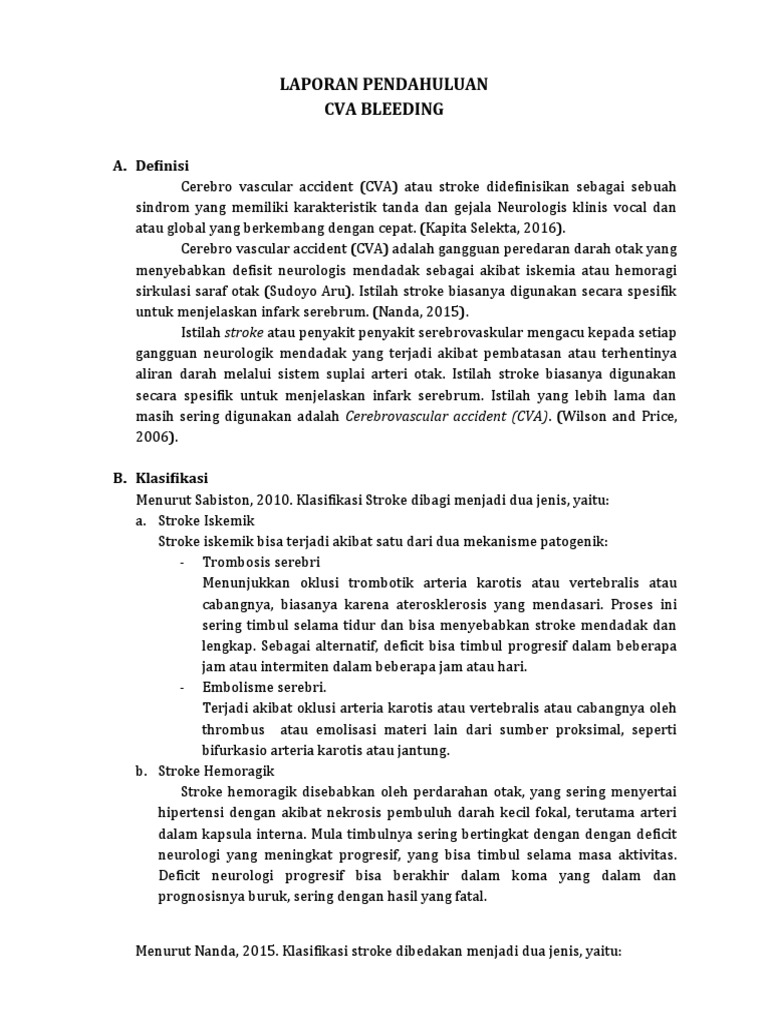CVA BLEEDING REPORT | PDF