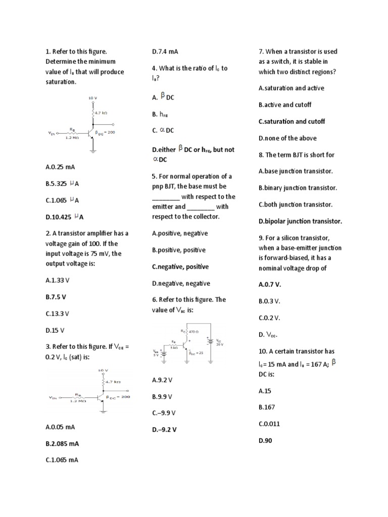 Bipolar Junction Transistor | PDF | Bipolar Junction Transistor | Computer Engineering