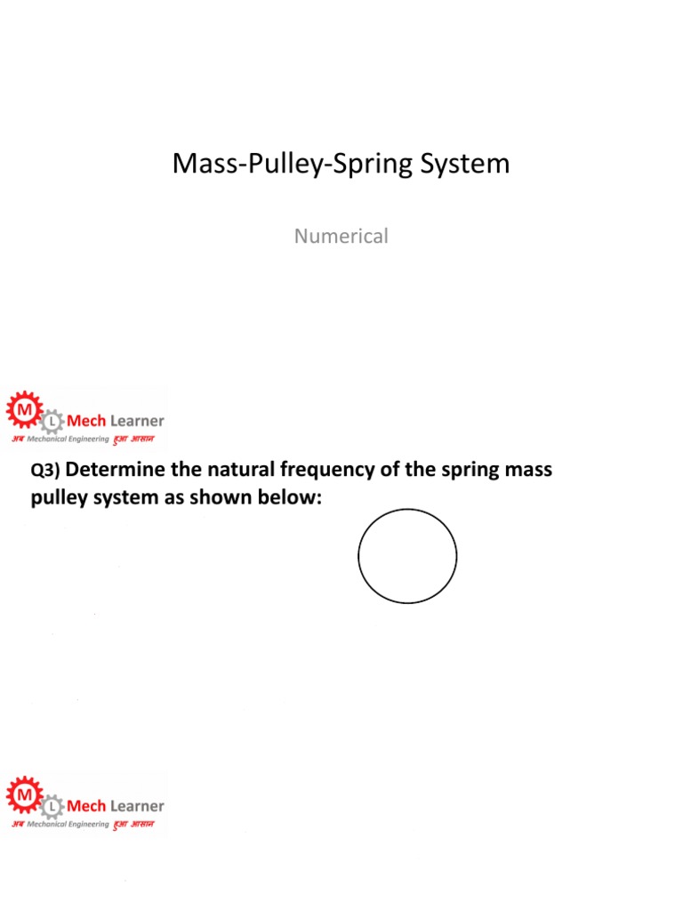 08-Mass-Pulley-Spring System | PDF